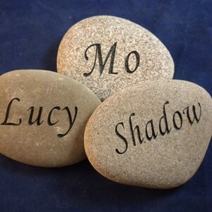 Custom Hand Engraved Small (4-6") River Rock, Personalized River Rock ...