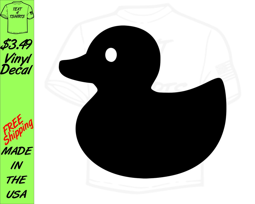 Duck Vinyl Decal Any Smooth Surface Glass, Fits Mirror Sticker Vehicle ...