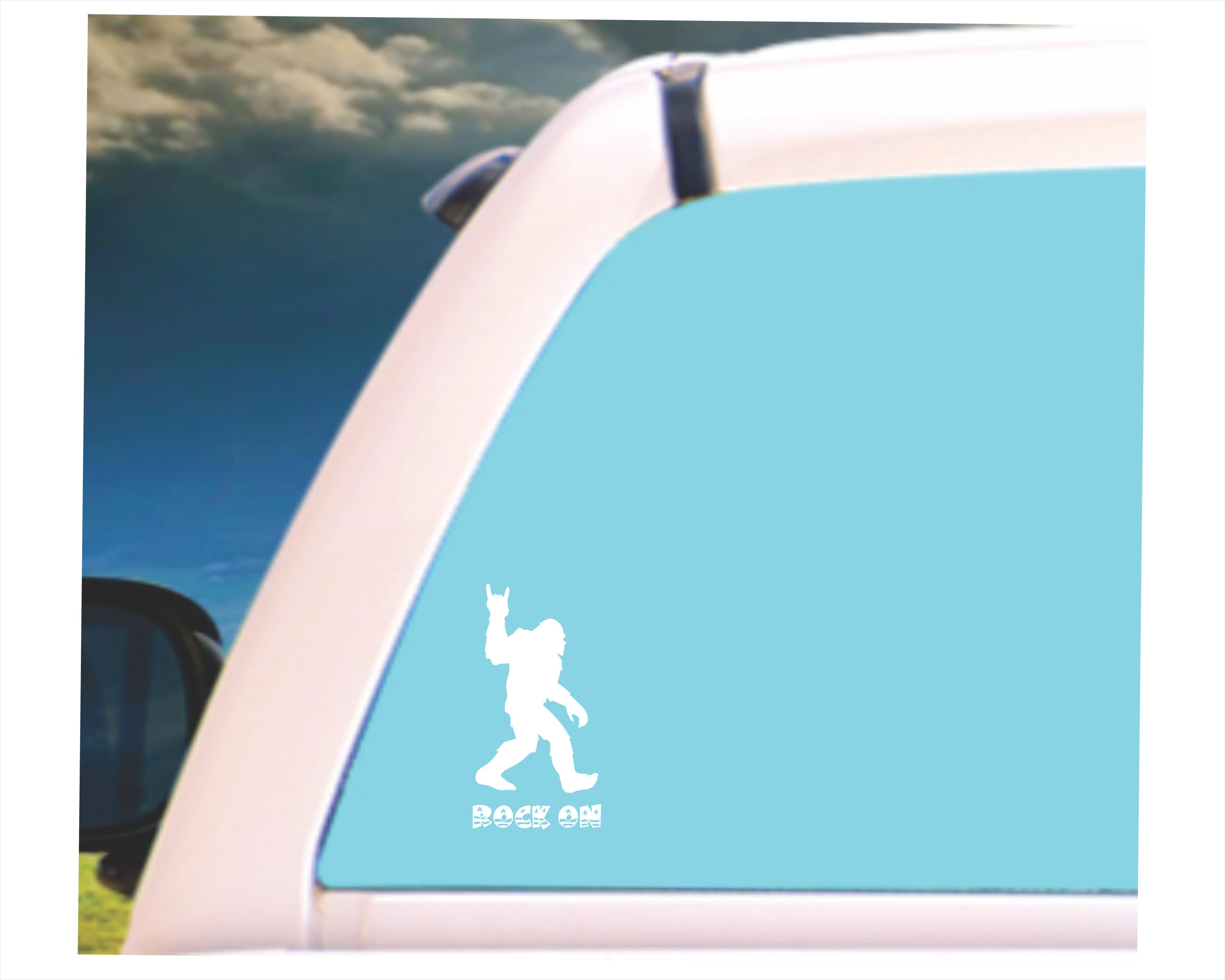 Big Foot Sasquatch Rock on Vinyl Decal Window Wall Sticker Wall,glass ...