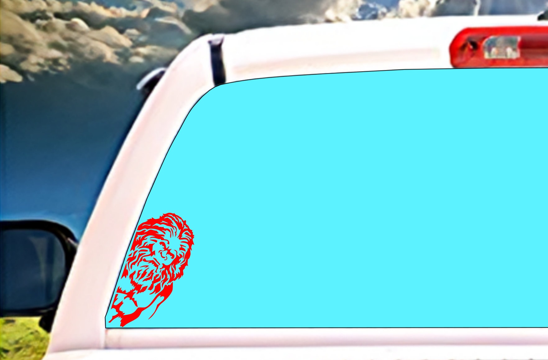 Bigfoot Peeking, Sasquatch Peeking, Vinyl Decal, Bigfoot, Sasquatch ...