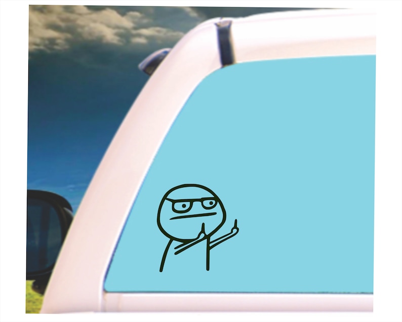 Stickman Middle Finger Flipping the Bird Vinyl Decal Any - Etsy