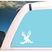 Deer Buck Rack Silhouette Vinyl Decal Sticker Two Colors Adheres to Any ...
