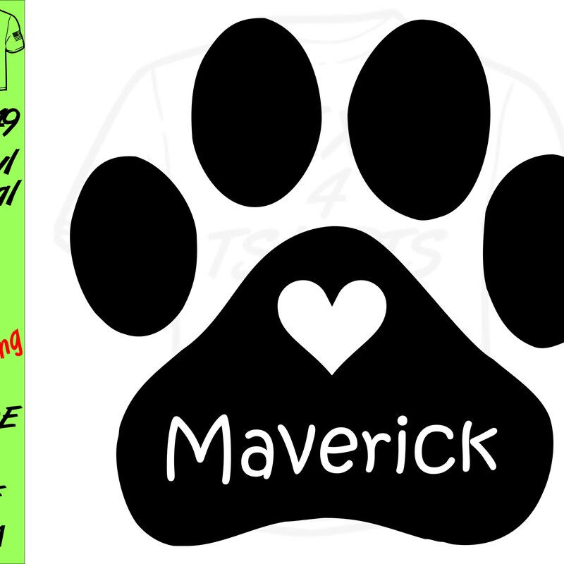Paw Print Decal - Etsy