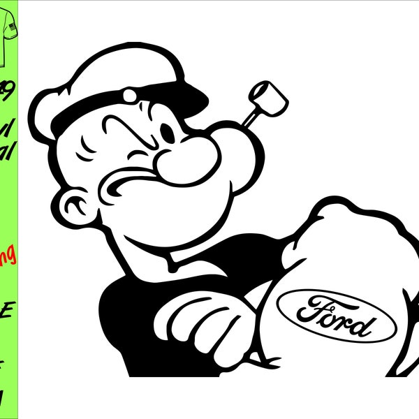 Popeye Vinyl Decal - Etsy