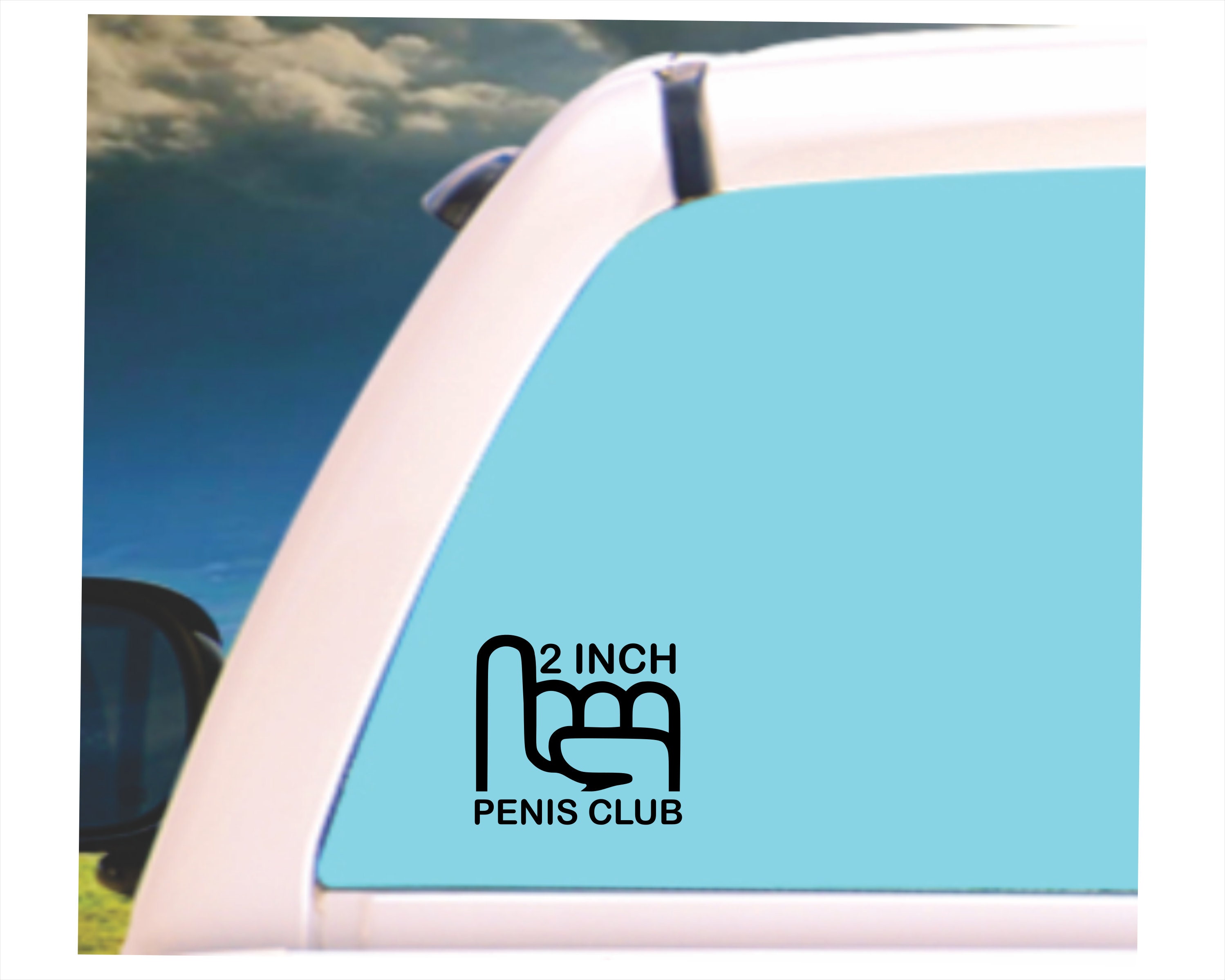 2 Inch Penis Club,vinyl Decal, Any Smooth Surface Glass,mirror Sticker ...
