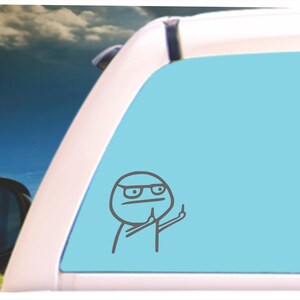 Stickman Middle Finger Flipping the Bird Vinyl Decal Any Smooth Surface ...