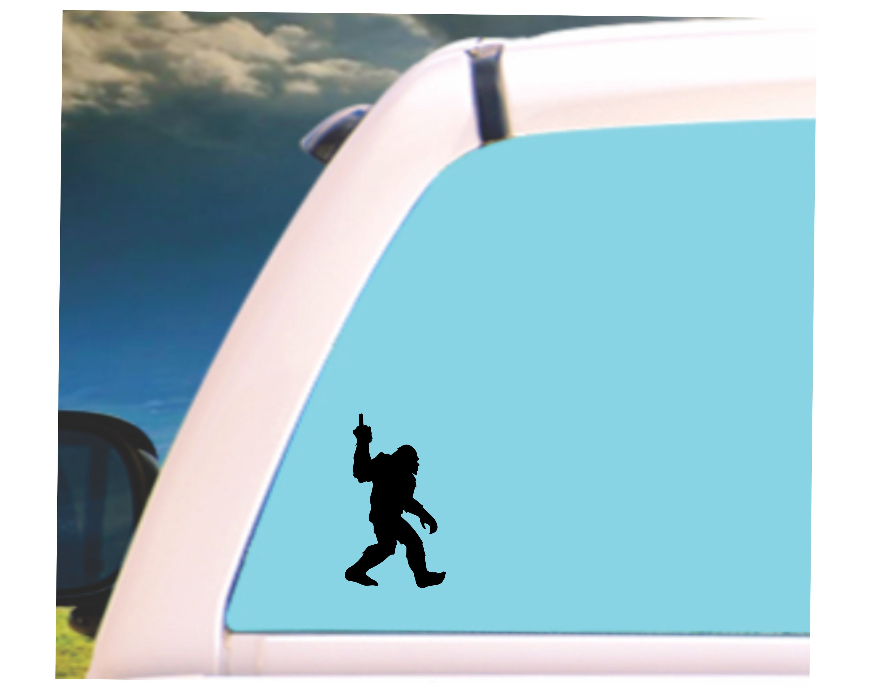 Bigfoot Sasquatch Flipping the Bird Vinyl Decal Any Smooth Surface Made ...