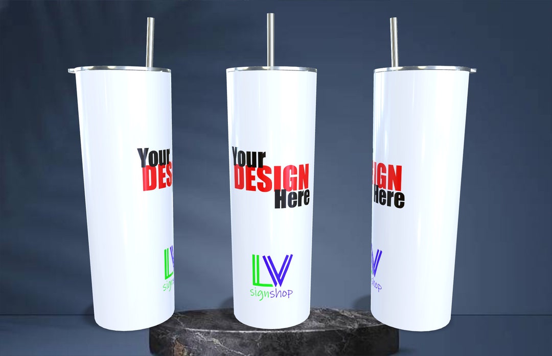 Custom Design Photo / Logo Drink Tumbler - Dual Lid Tumblers - Etsy