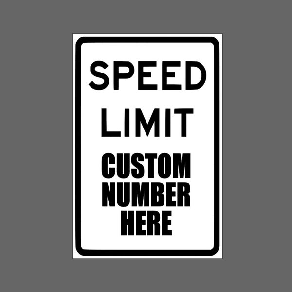 Funny Speed Limit Signs - Etsy