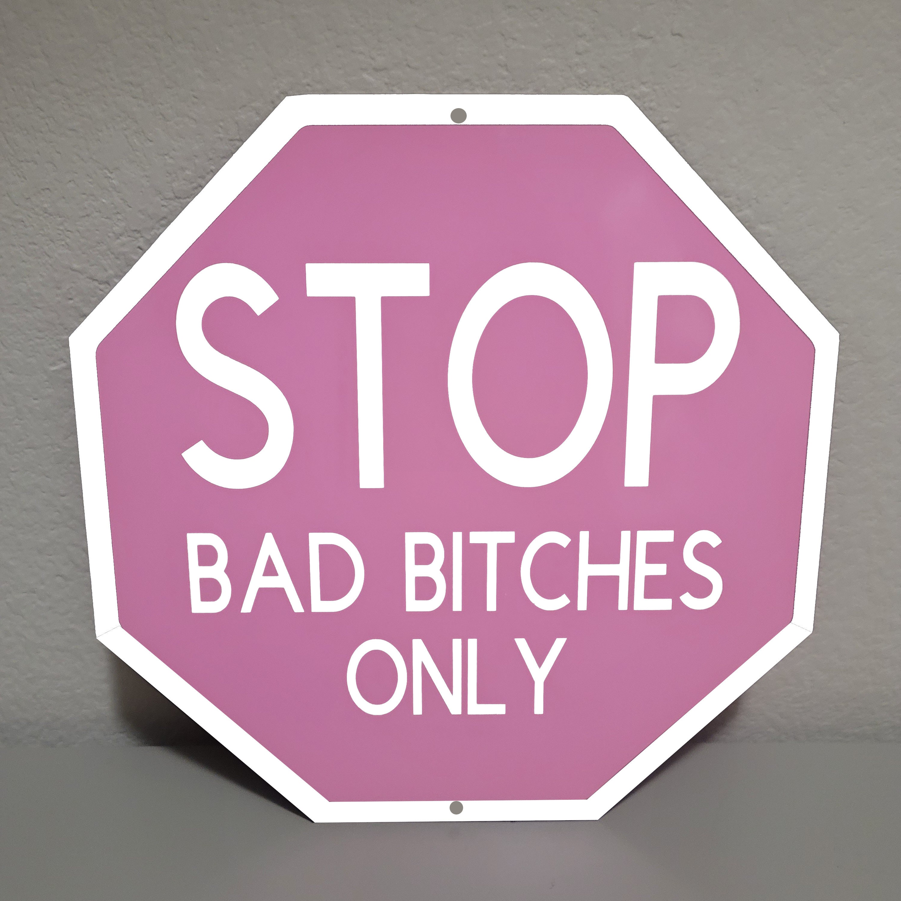 Pink Stop Sign