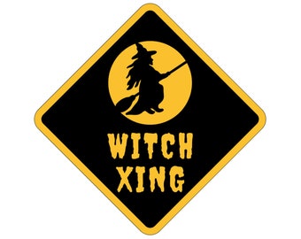 Witch Crossing Sign - Etsy