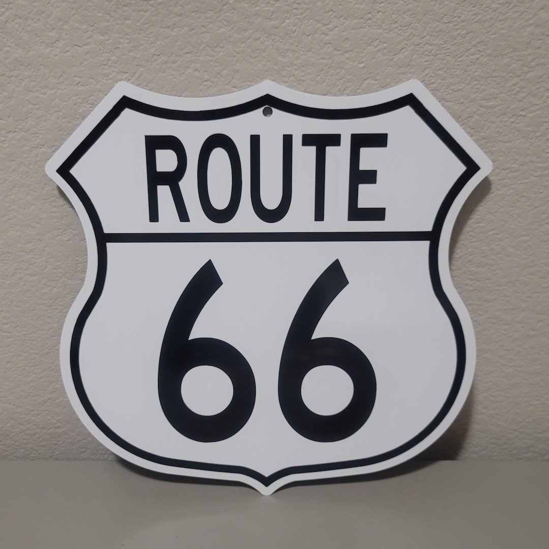 El famoso letrero ROUTE 66, letrero de calle de aluminio, letreros de ...