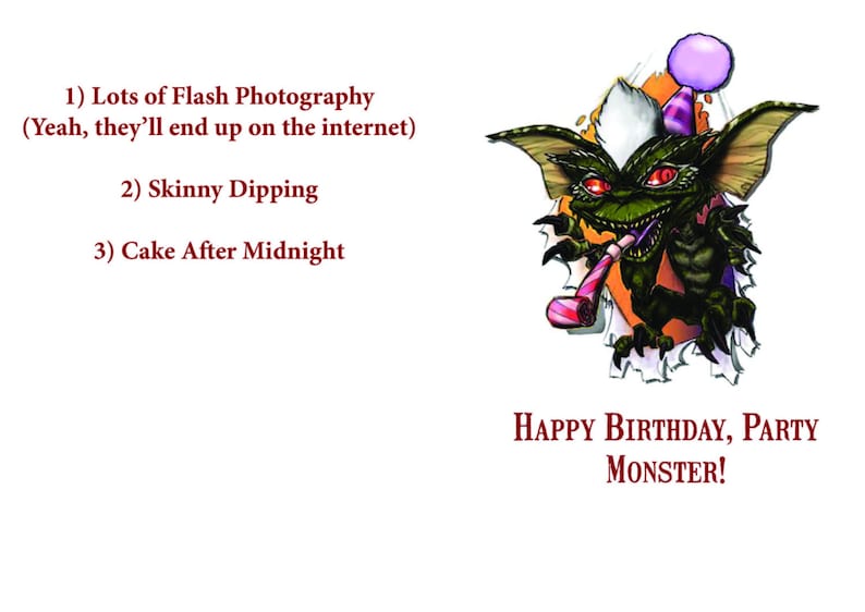 Birthday Cards Gremlins Birthday Card Paper & Party Supplies