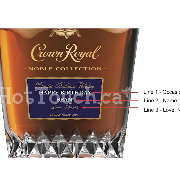 Crown Royal Personalized Labels - Etsy