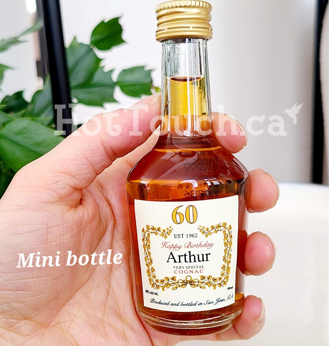 Mini Cognac Style Label, Birthday Cognac Label, Custom Labels for ...