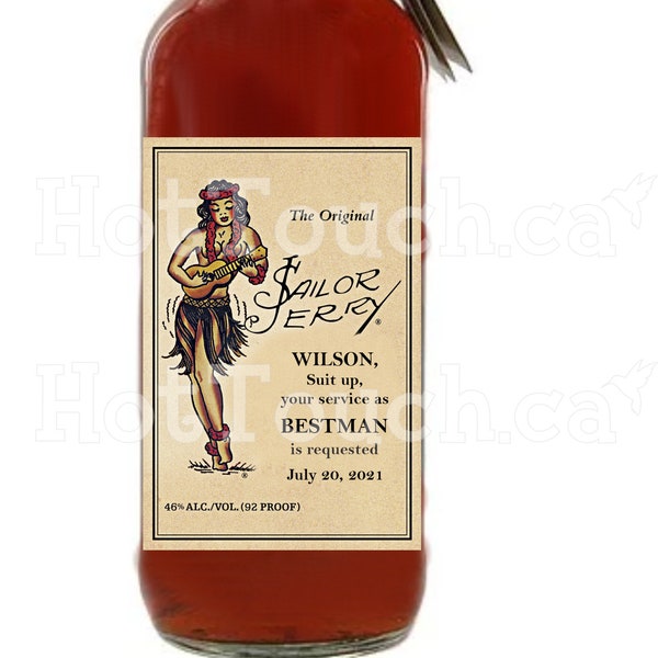 Jerry Sailor Bottle Label - Etsy