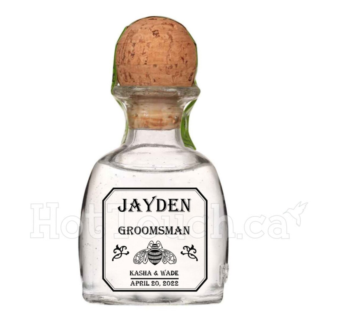 Wedding Mini Patron Label Mini Wedding Shot Bachelor Party - Etsy