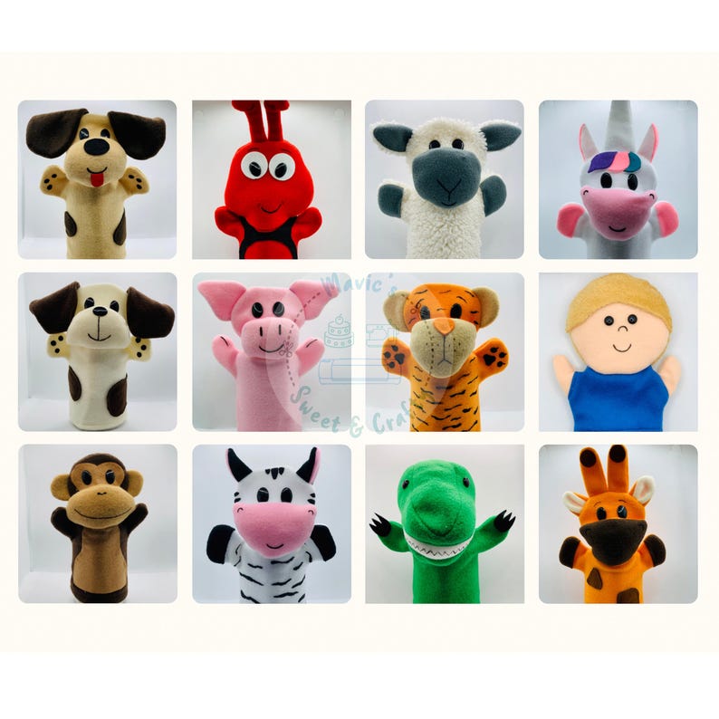 Animal Hand Puppet, Kids Educational Toy, Personalized Puppet - Etsy