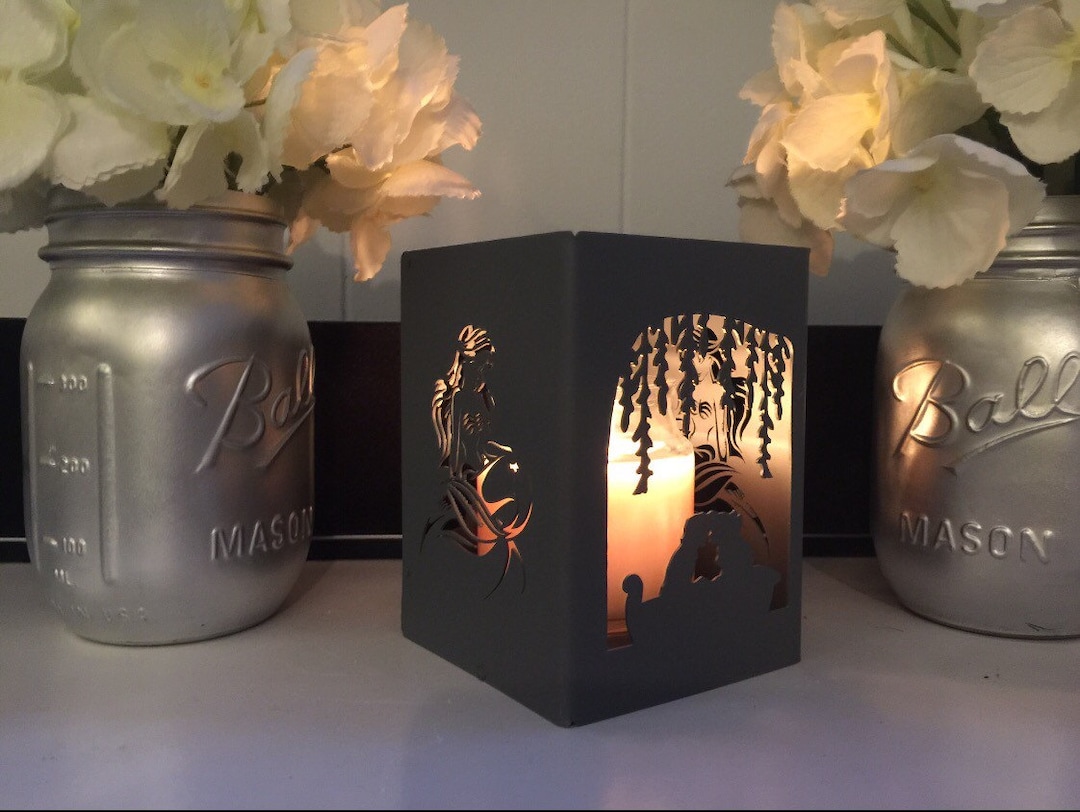 Little Mermaid Ariel Metal Candle Holder, Lantern, Centerpiece, Disney ...