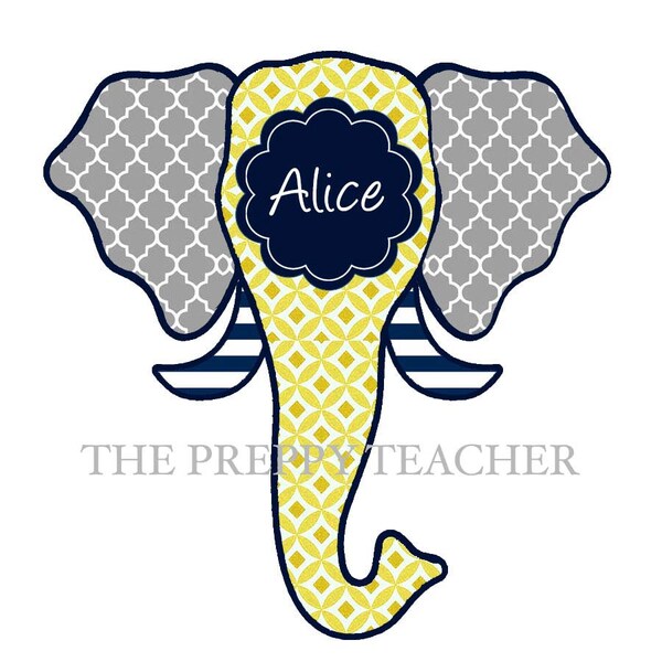Preppy Elephant - Etsy
