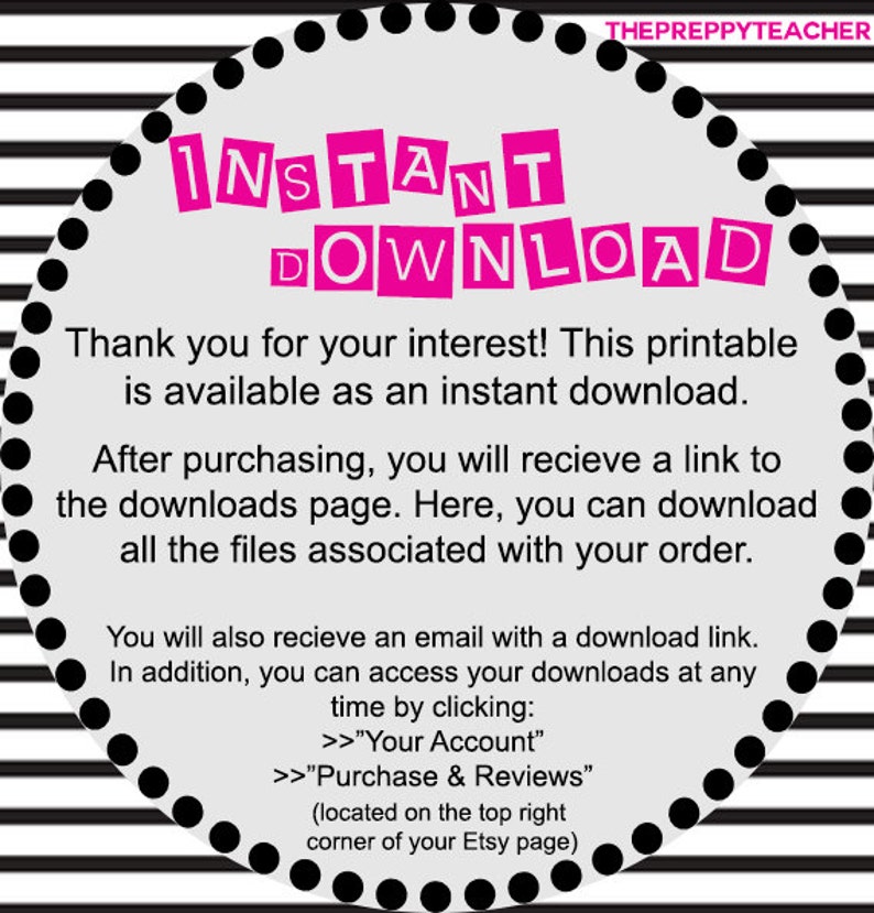 Preppy Pencil Name Tags INSTANT DOWNLOAD - Etsy