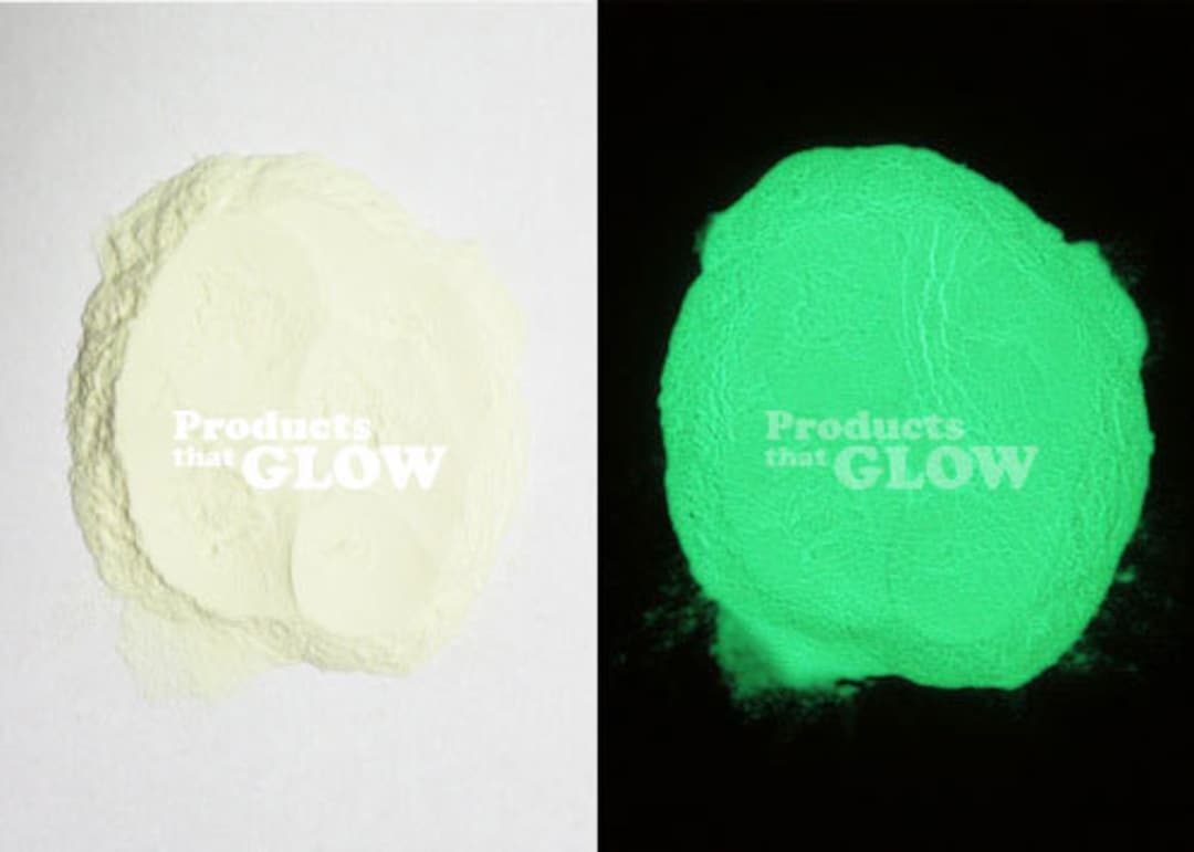 Green Neon Glow in the Dark Powder Pigment Waterproof Strontium ...