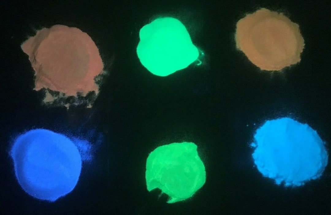 6 Different Colors Set of Glow in the Dark Powder - Etsy