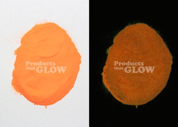 Orange to Orange Glow in the Dark Powder Pigment Bright | Etsy