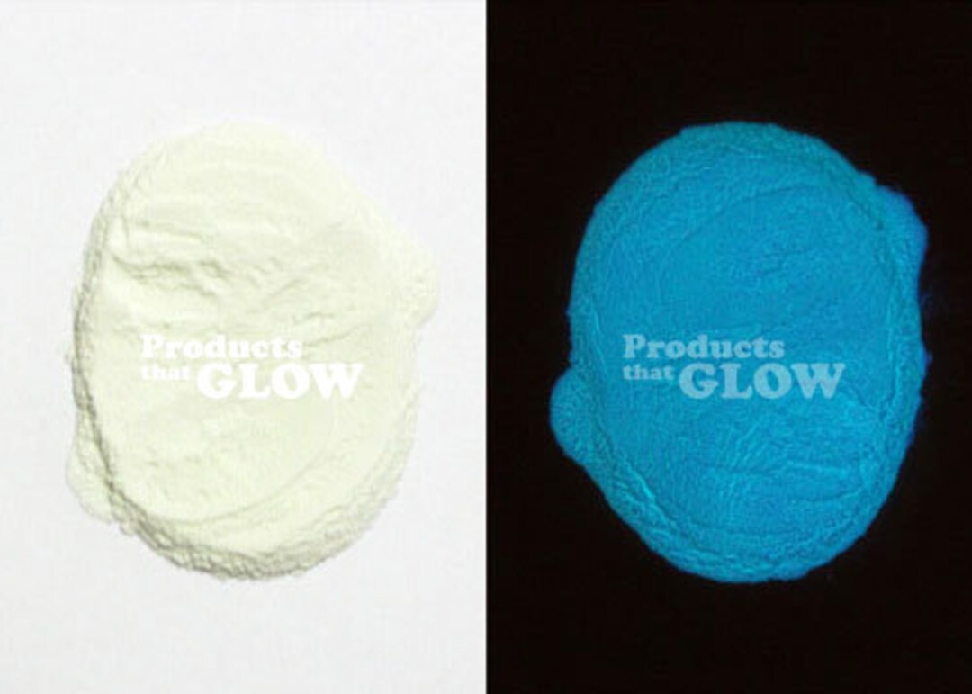 Blue Neon Glow in the Dark Powder Pigment - Etsy