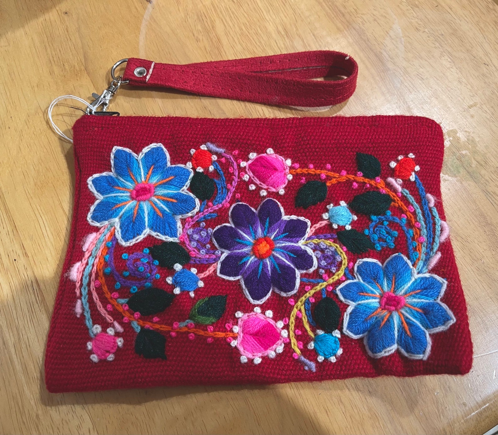 Vibrant Peruvian Boho Embroidered Pouch Bag: Unique and Colorful ...