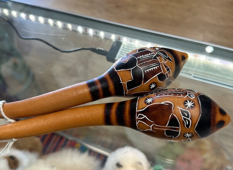 Handmade Peruvian Maracas – Authentic Wooden Musical Instrument, Hand ...