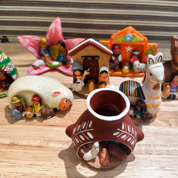 Pottery Nativity Set - Etsy