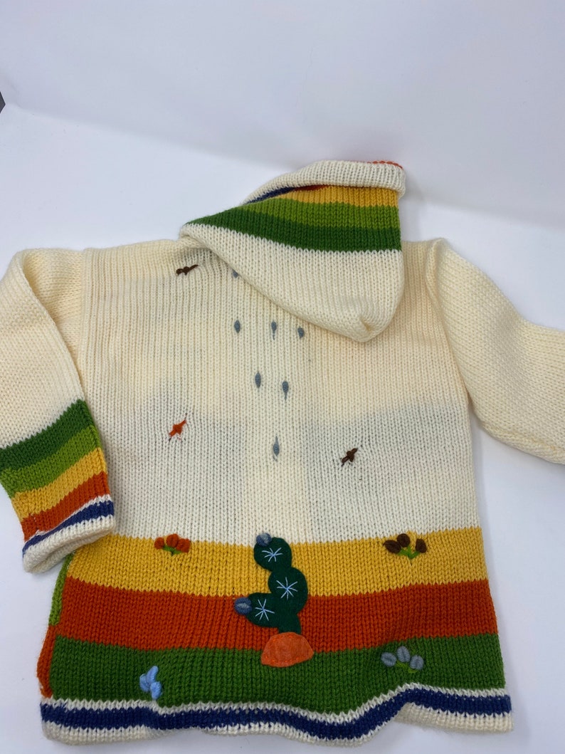 Children hand made sweater with hand embroidered with hooded | Etsy