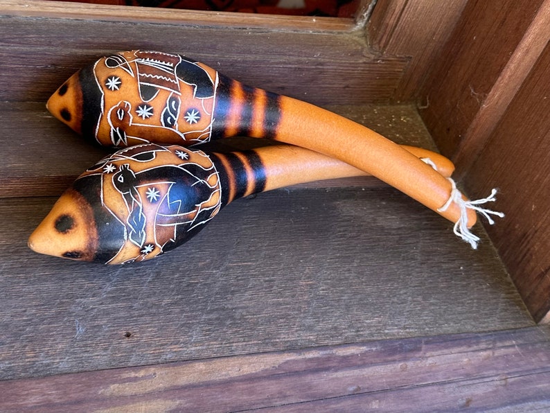 Handmade Peruvian Maracas – Authentic Wooden Musical Instrument, Hand ...