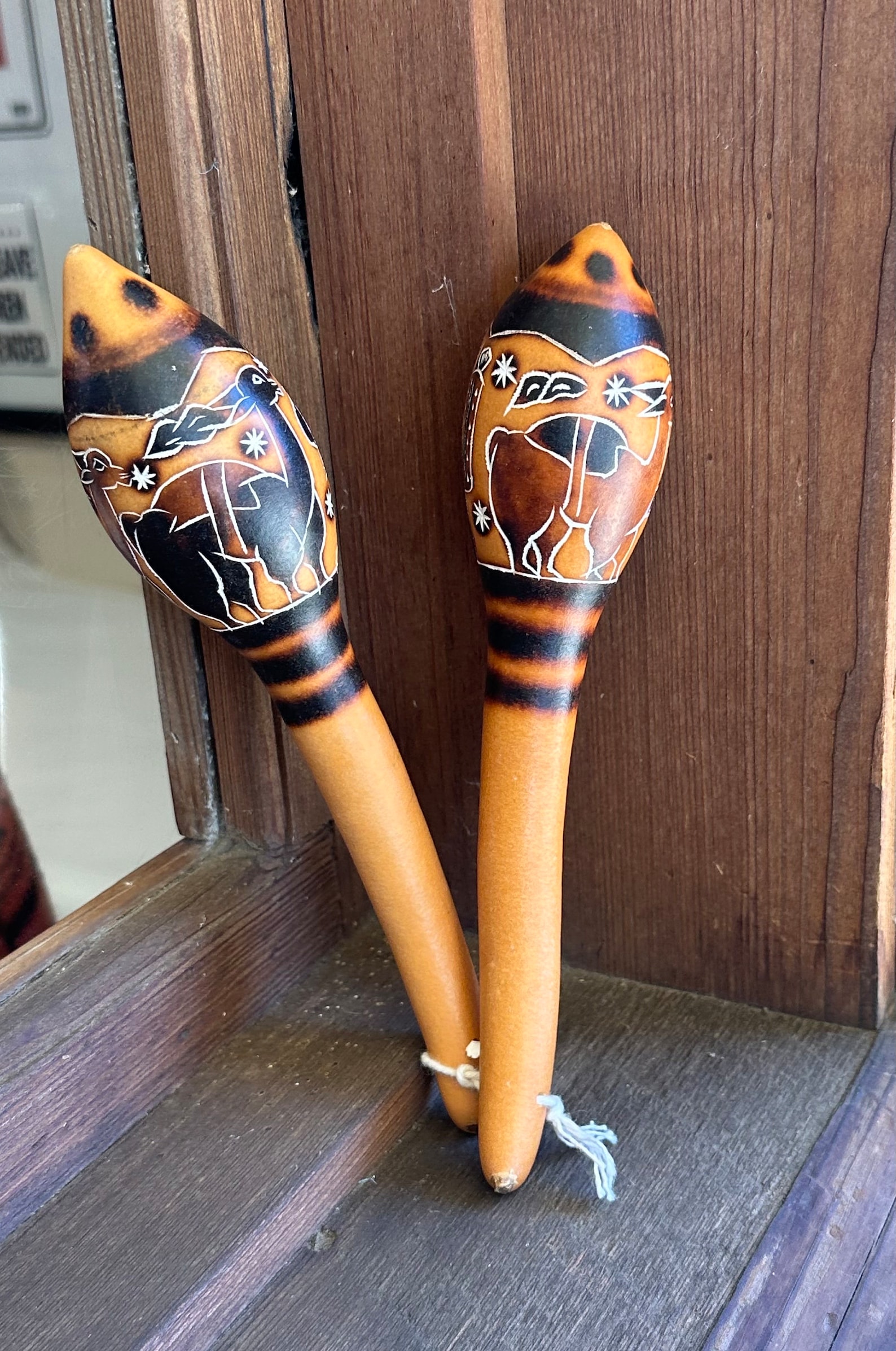 Handmade Peruvian Maracas Authentic Wooden Musical Instrument, Hand ...