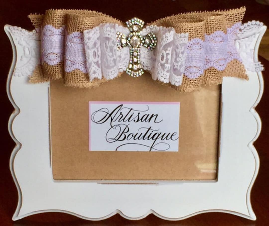 The "white Dove" Frame/handmade Frame/frame With Bow/embellished ...