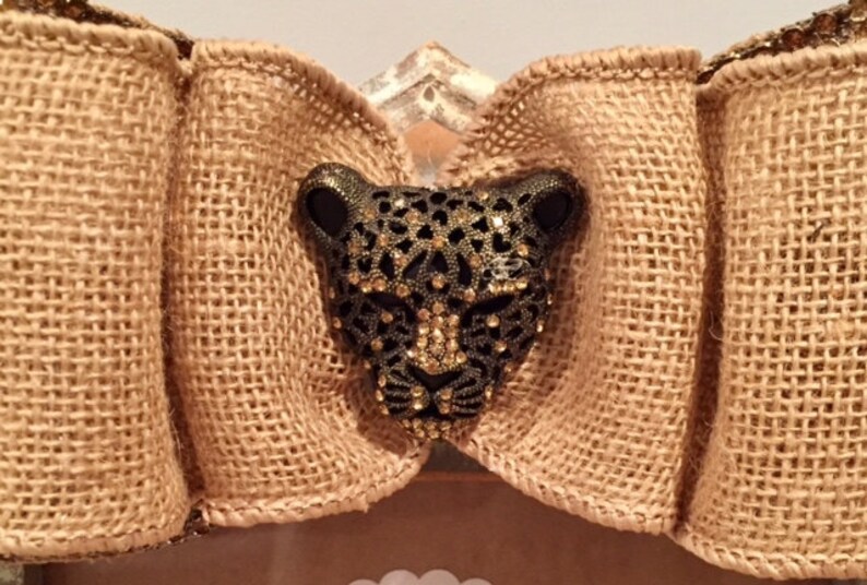 The bronze Cheetah Frame/handmade Frame/frame With Bow/embellished ...