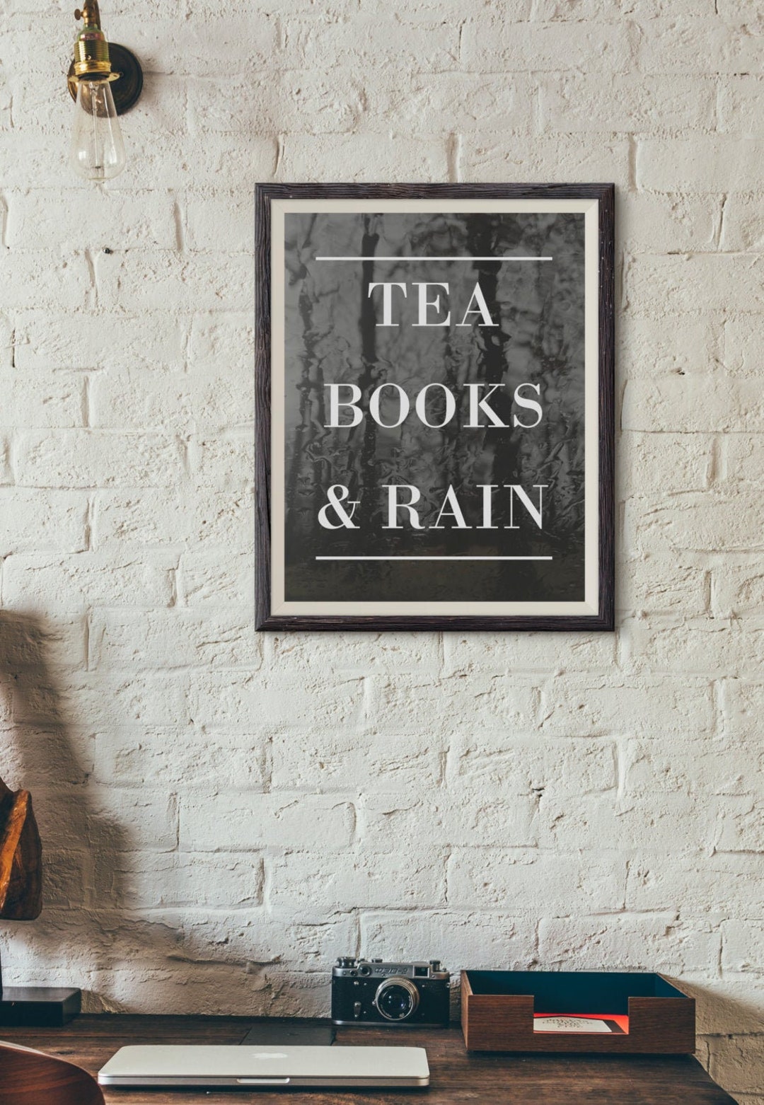 Tea Books & Rain, Digital Download, 8 1/2 X 11, 300 Ppi - Etsy