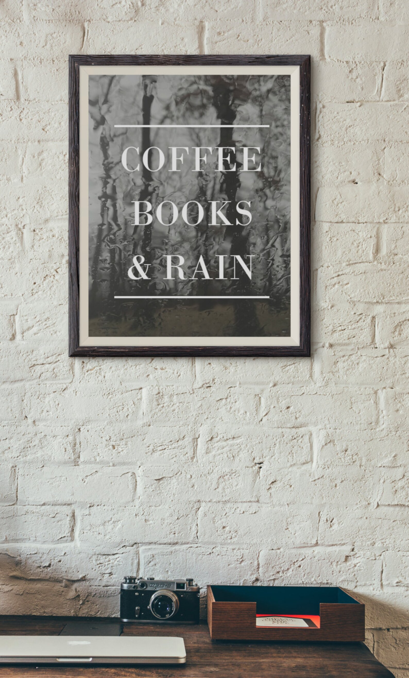 Coffee Books & Rain, Digital Download, 8 1/2 X 11, 300 Ppi - Etsy