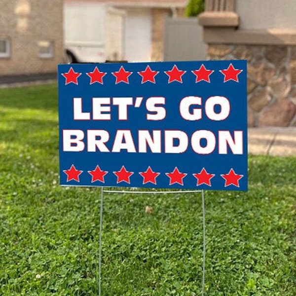 Lets Go Brandon Yard Sign - Etsy