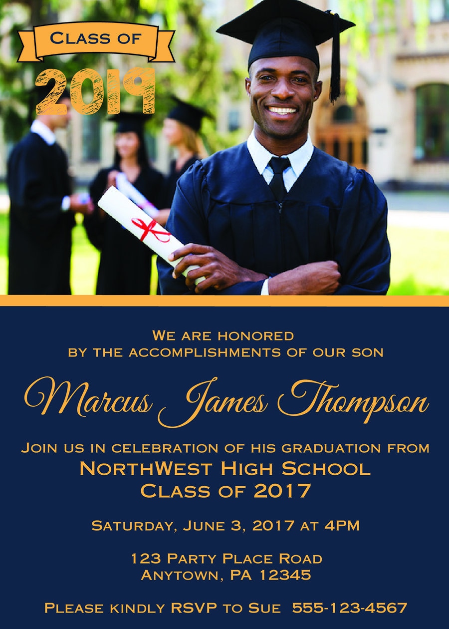 Graduation Invitation Photo Announcement Card Personalized - Etsy