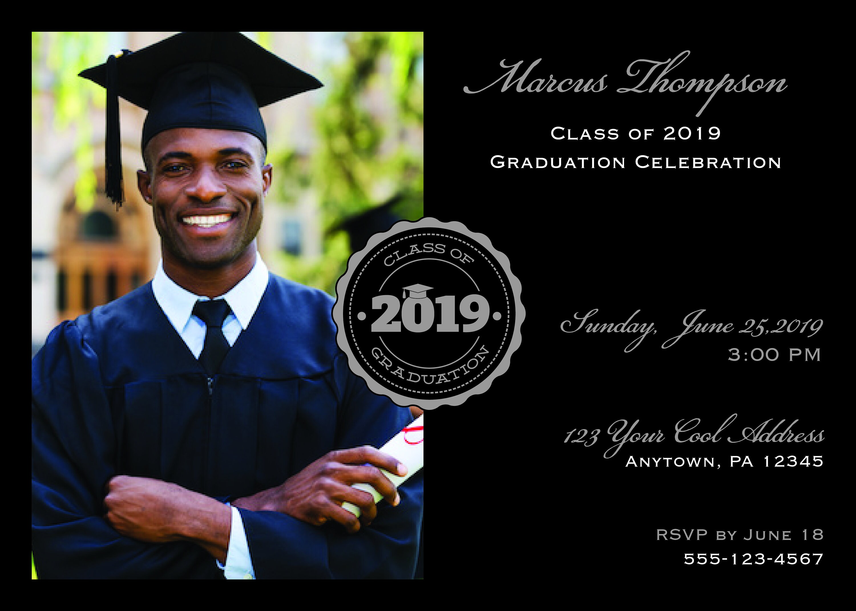 Graduation Invitation Photo Announcement Card Class of 2021 | Etsy