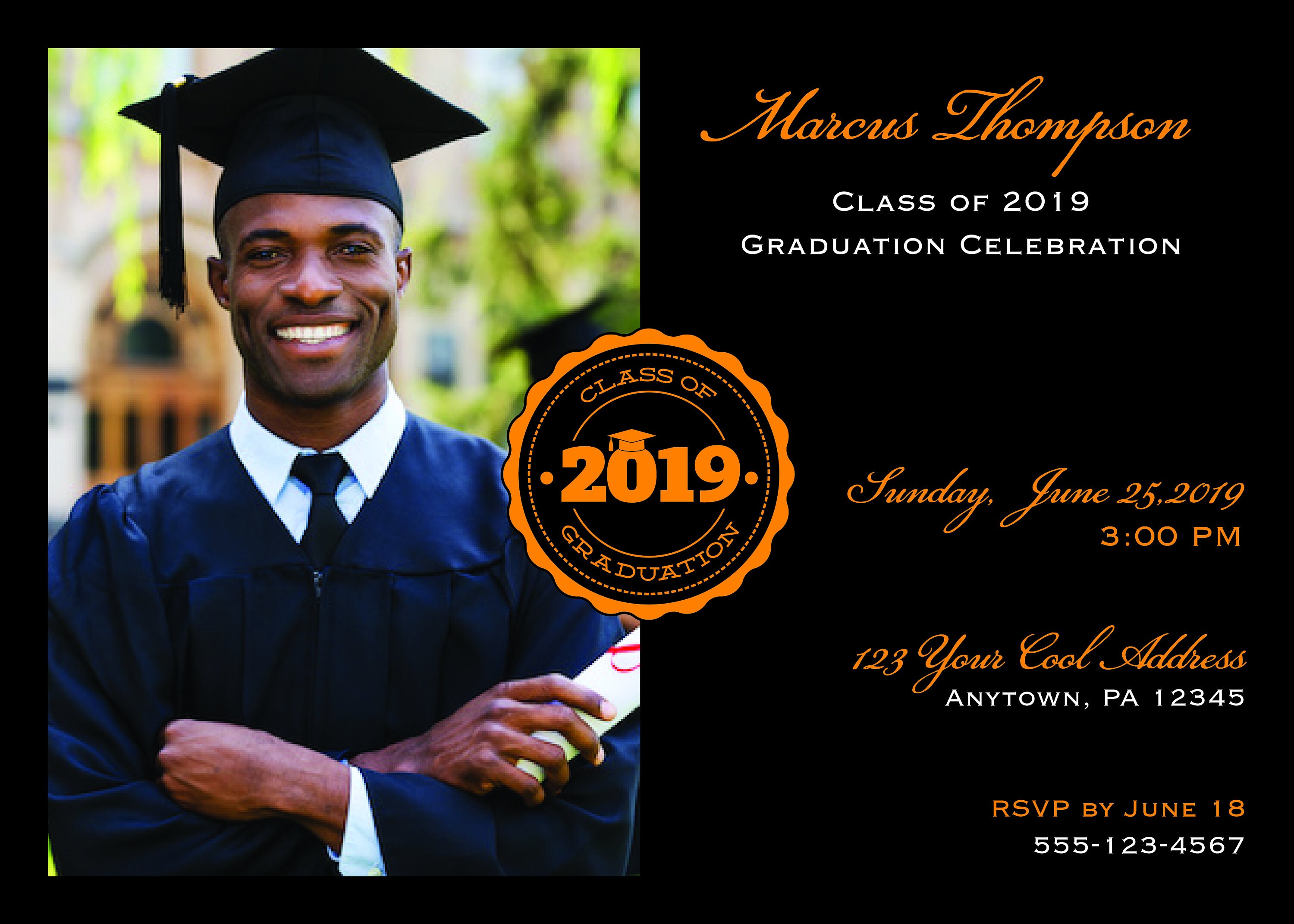 Graduation Invitation Photo Announcement Card Class of 2021 | Etsy