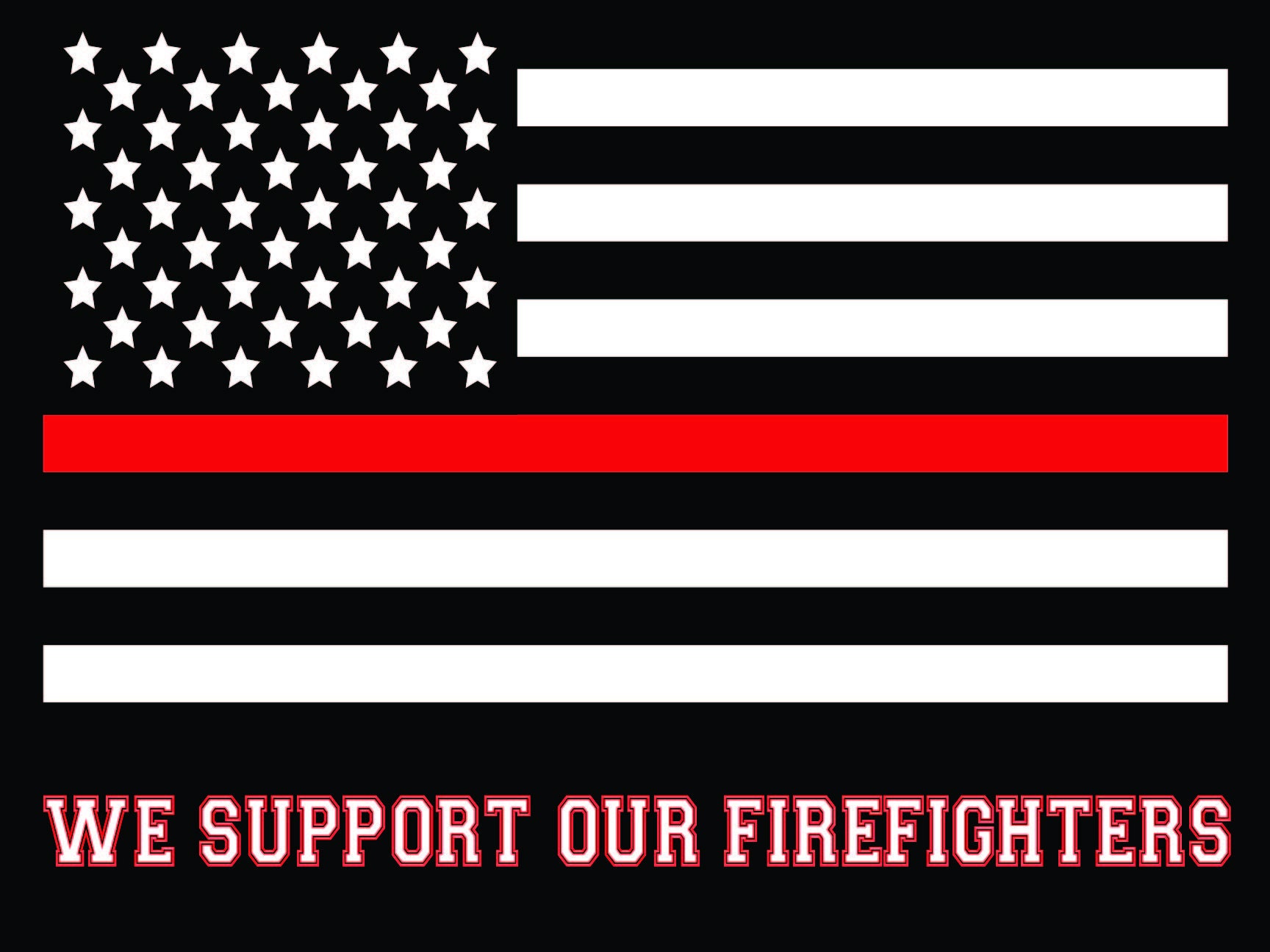 We Support Our Firefighters Lawn Sign ***shipping and Stake Included ...