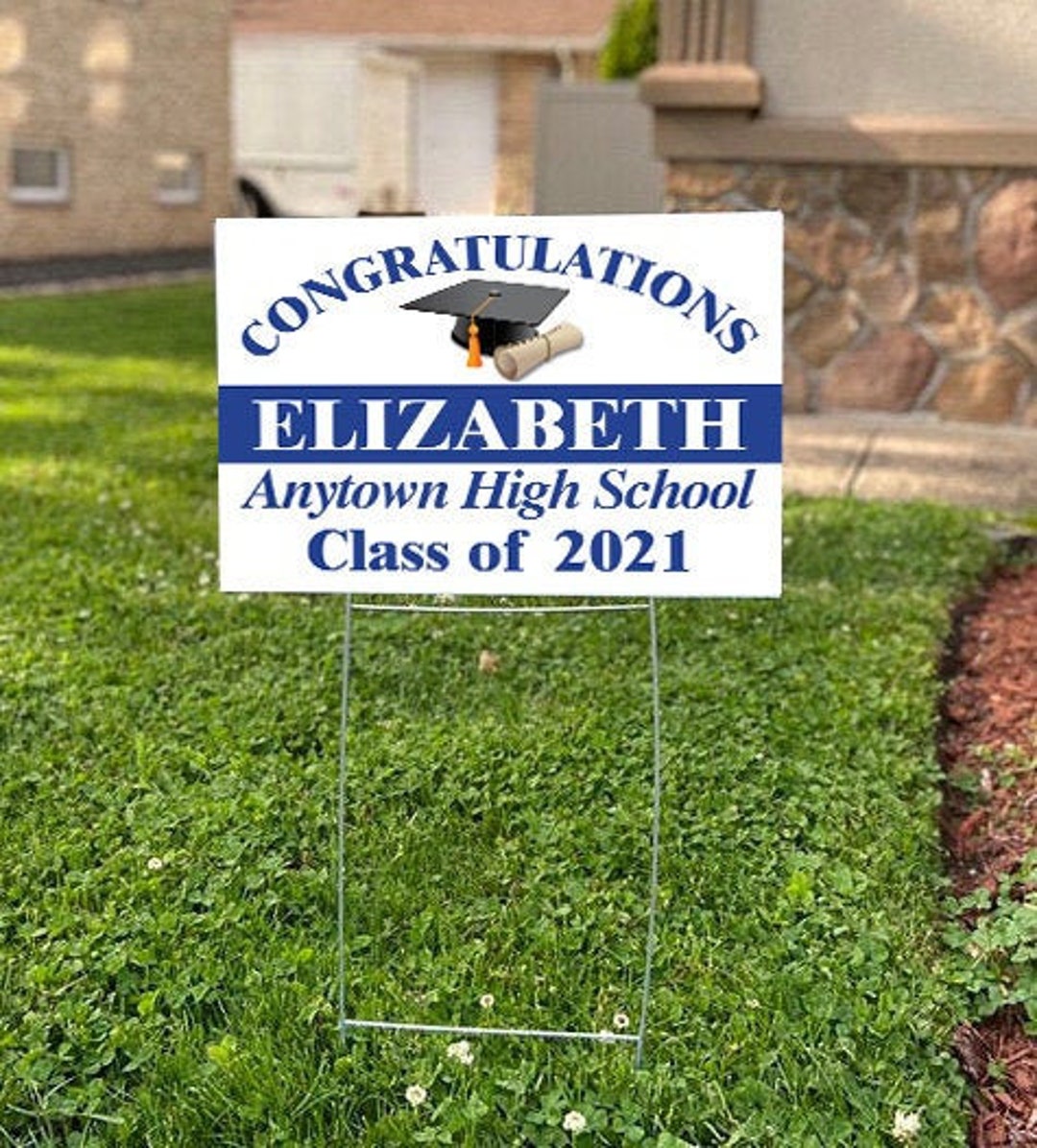 Graduation Lawn Sign Custom Personalized Graduation Yard Sign 2025 ...