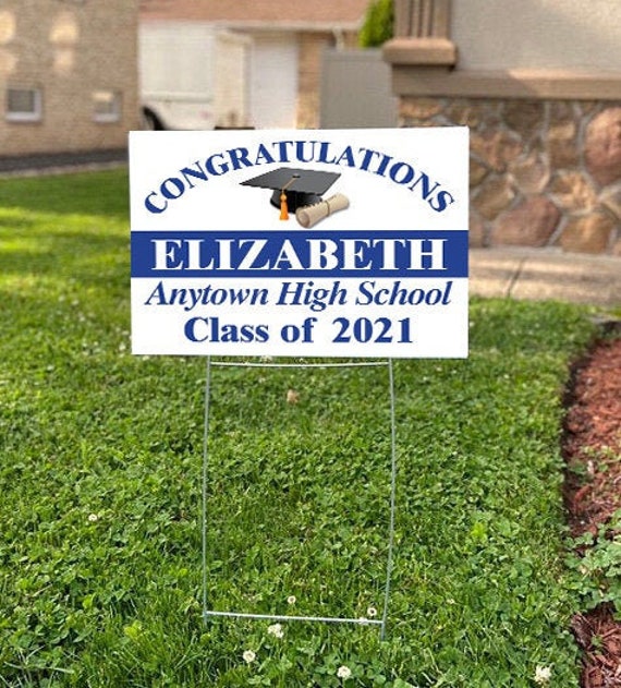 Graduation Lawn Sign Custom Personalized Graduation Yard Sign - Etsy