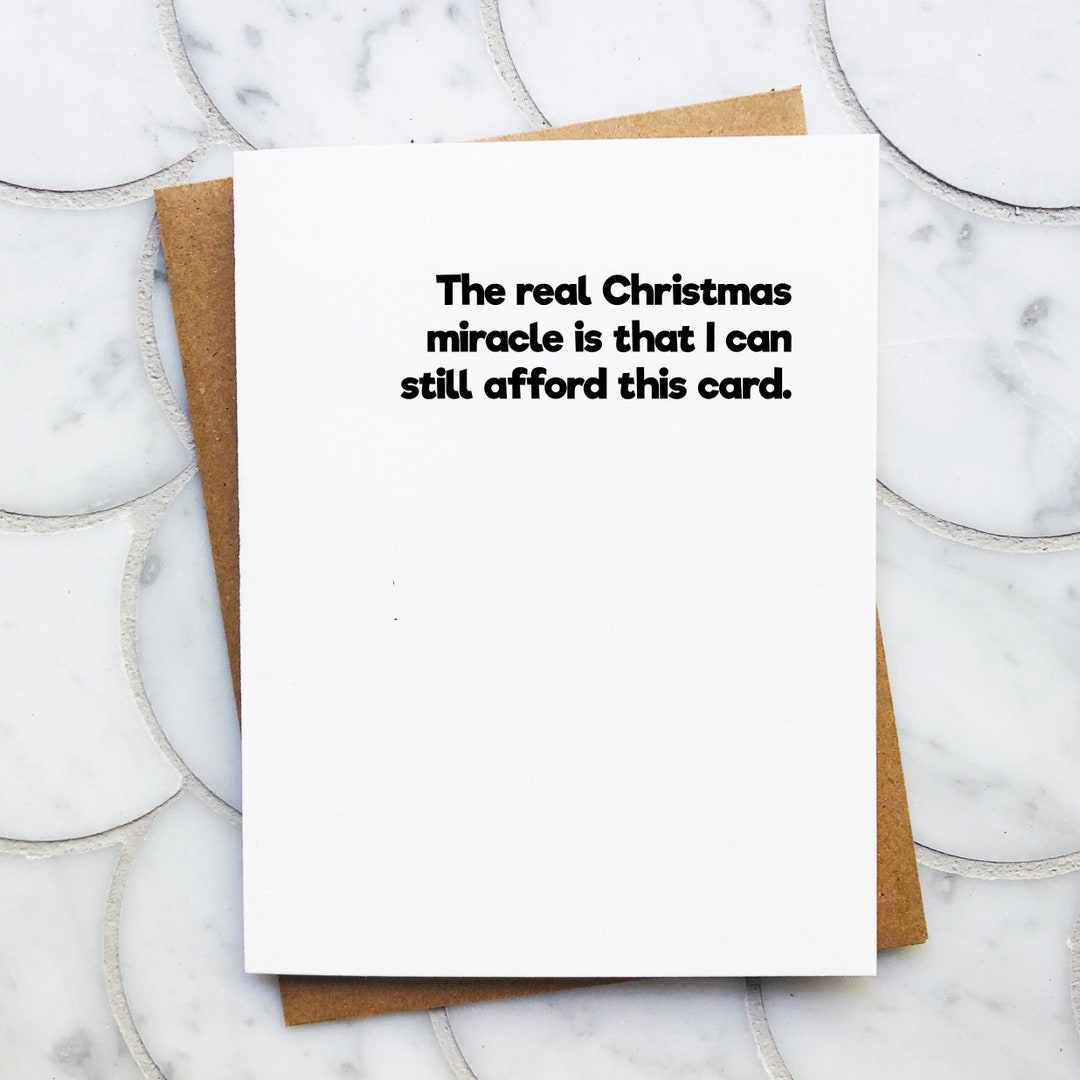Sarcastic Christmas Card Funny Holiday Card for Best Friend, Coworker ...