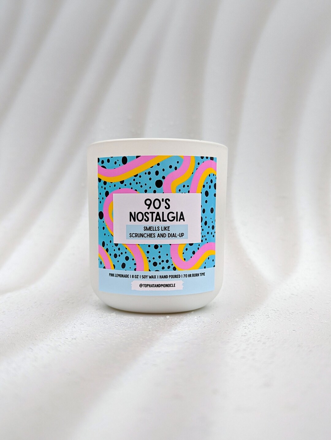 Funny 90s Nostalgia Candle, Pink Lemonade Scented Soy Candle, Premium ...