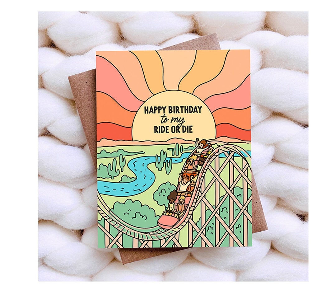 Ride or Die Birthday Card for Best Friend, Boyfriend, Girlfriend ...