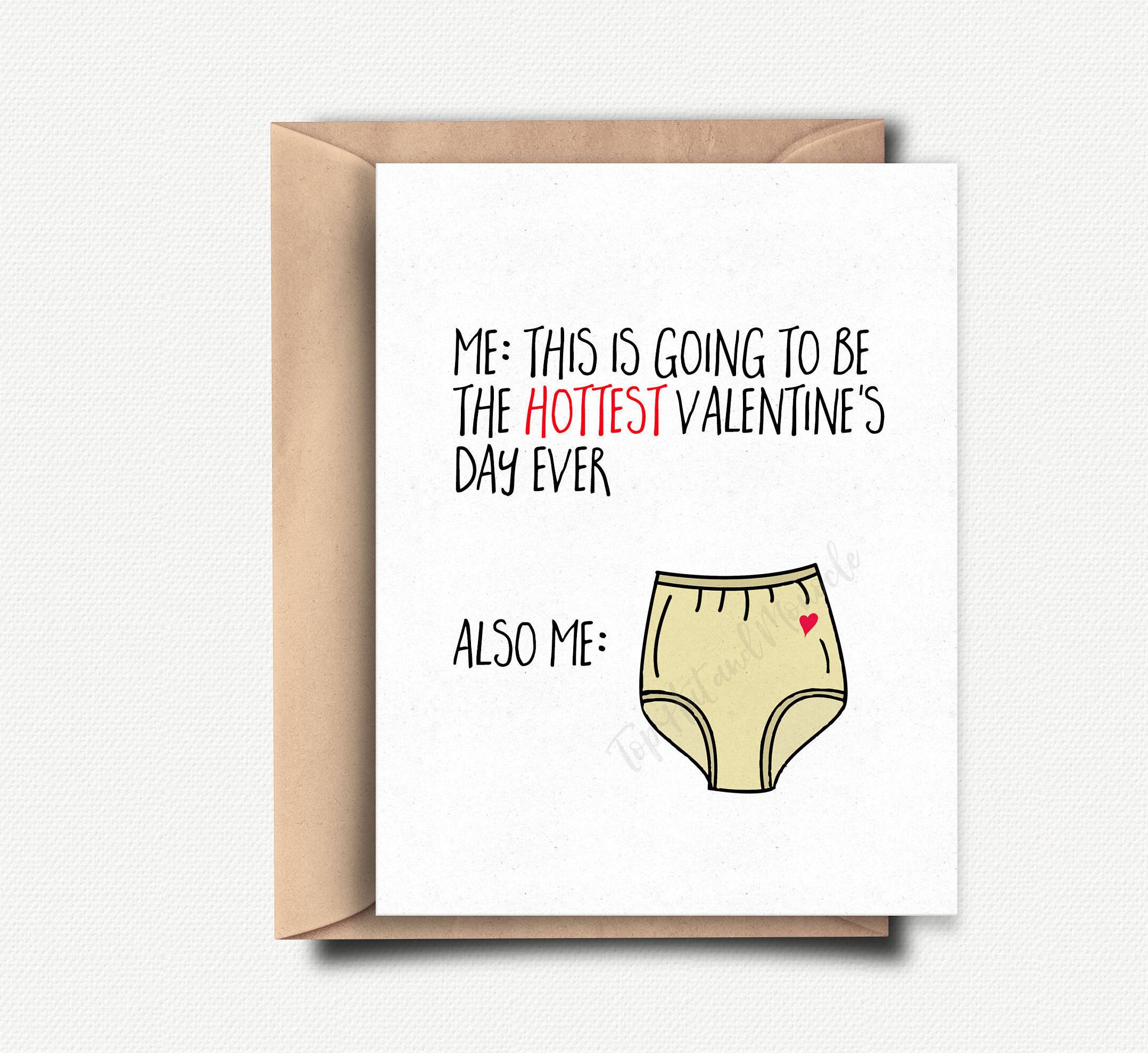 Funny Valentines Day Card For Him Sexy Valentine Card Etsy